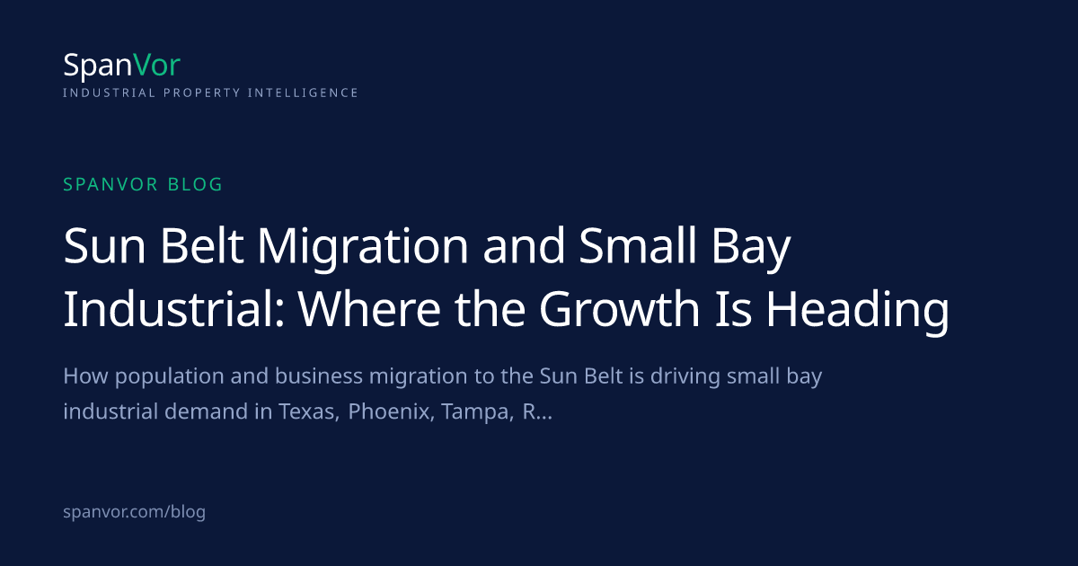 Sun Belt Migration and Small Bay Industrial: Where the Growth Is ...